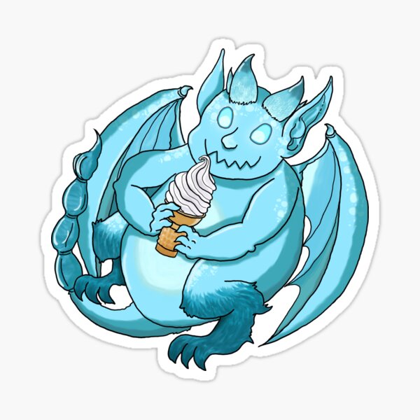 "Ice Cream Cone Food Fiend - Fantasy Imp Devil" Sticker by ...