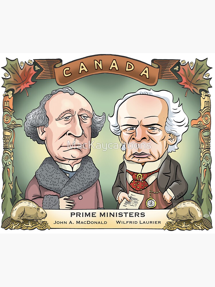 "Prime Ministers John A MacDonald & Wilfrid Laurier" Sticker by ...