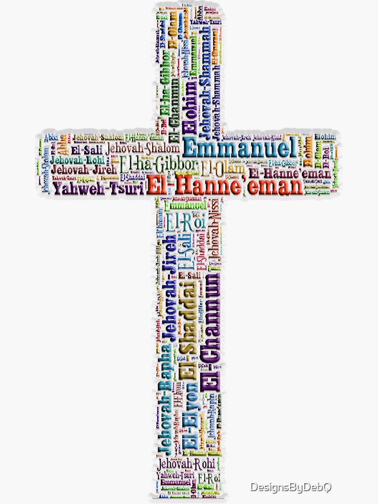 "Names of God" Sticker for Sale by DesignsByDebQ | Redbubble