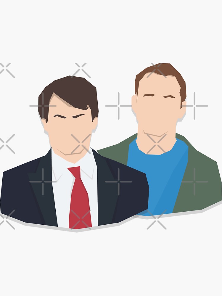 "Peep Show guys " Sticker for Sale by ComedyQuotes | Redbubble