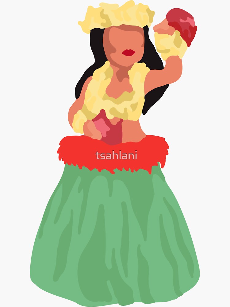 "Hula Dancer " Sticker by tsahlani | Redbubble