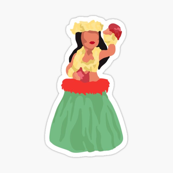 "Hula Dancer " Sticker by tsahlani | Redbubble