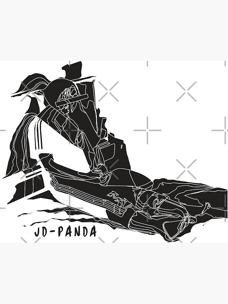 "Seated Person with Eyes Covered Image Trace" Poster for Sale by JD ...