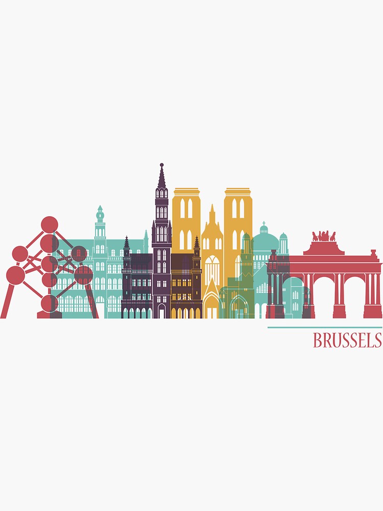 "Brussels" Sticker for Sale by VolomymyrY | Redbubble