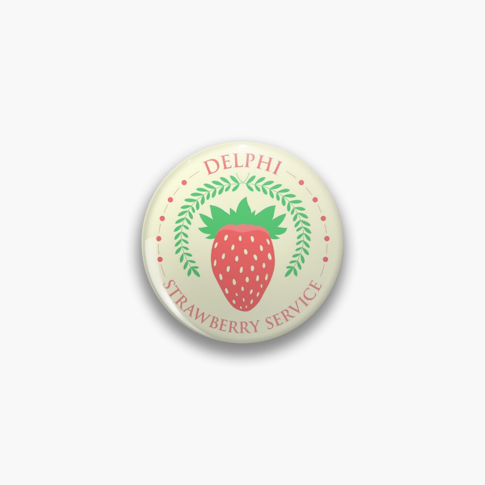 "Camp Half Blood Delphi Strawberry Service (color)" Pin for Sale by lks ...