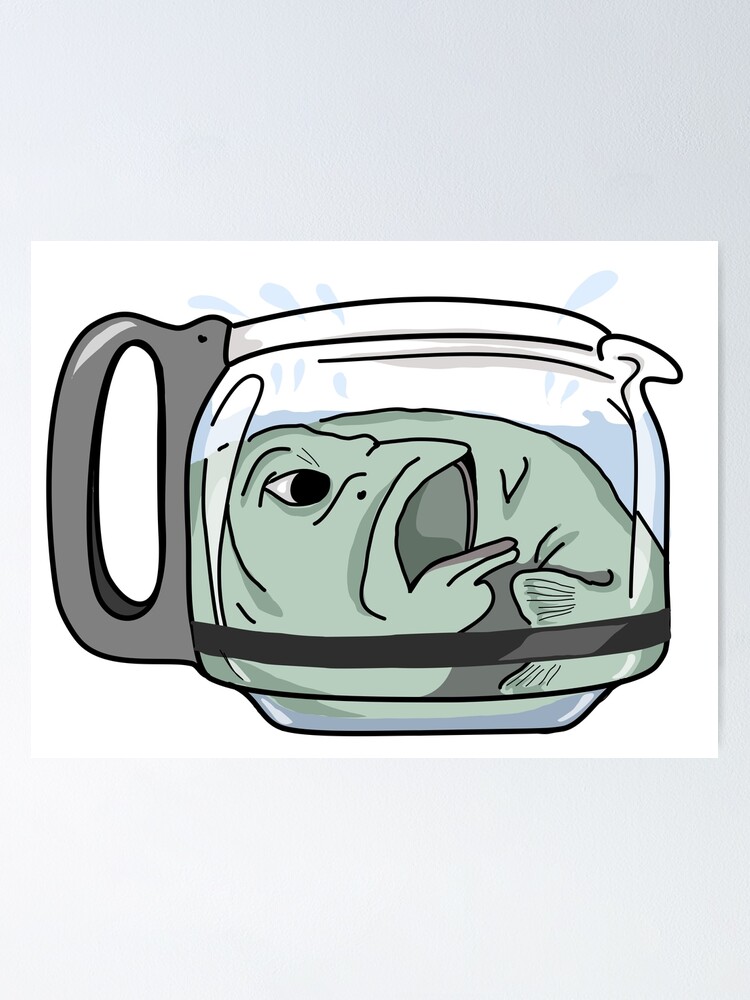 "Adore You Fish in a Coffee Carafe" Poster by Sharilea | Redbubble