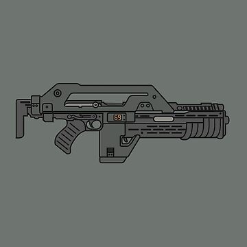 "Pulse Rifle Aliens" Sticker for Sale by Stayfrostybro | Redbubble