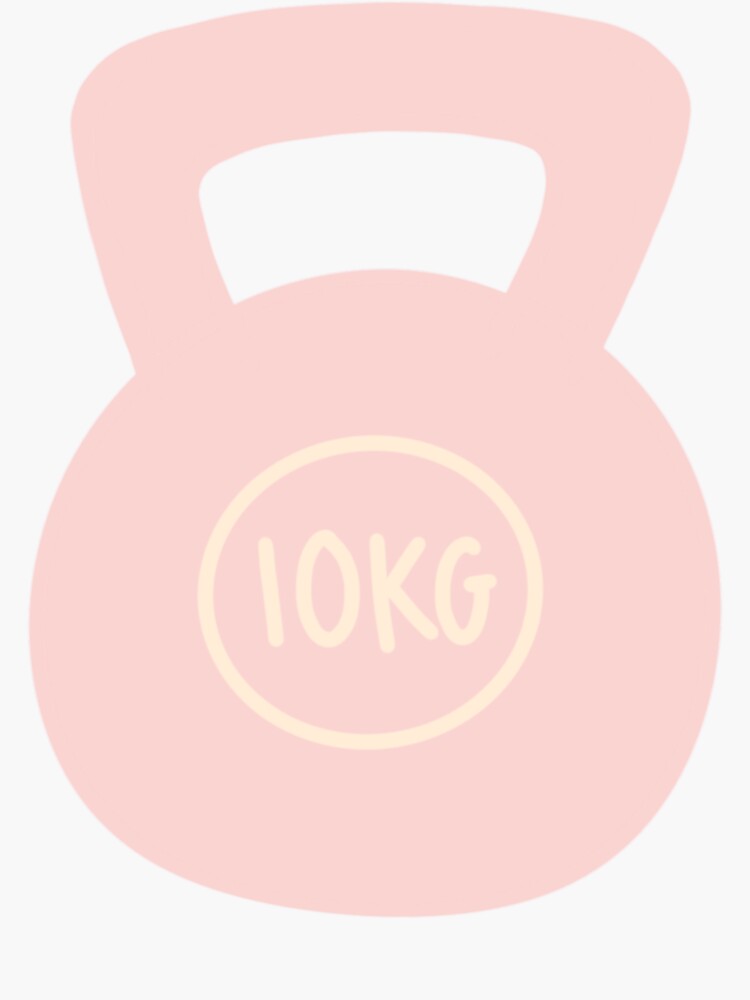 "Cute Pink Kettlebell Sticker " Sticker for Sale by MorganRenfro ...