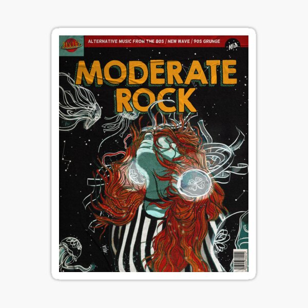 "Moderate Rock zine" Sticker for Sale by shopbyargo | Redbubble
