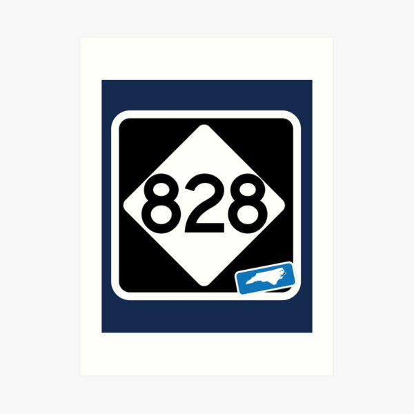 "North Carolina State Route 828 (Area Code 828)" Art Print for Sale by ...