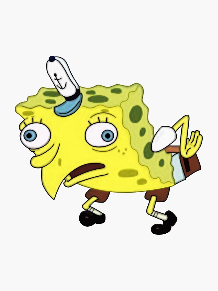 "Spongebob Sarcastic Meme" Sticker for Sale by MemeShoppp | Redbubble