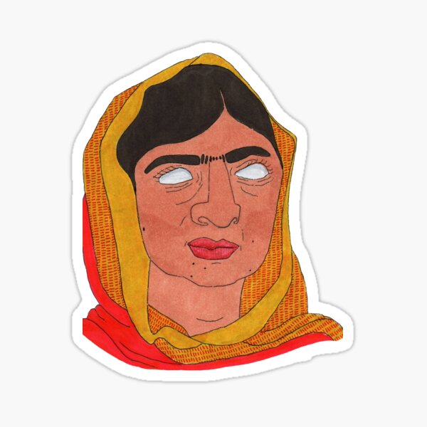 "Malala Yousafzai" Sticker for Sale by Stadtfam | Redbubble