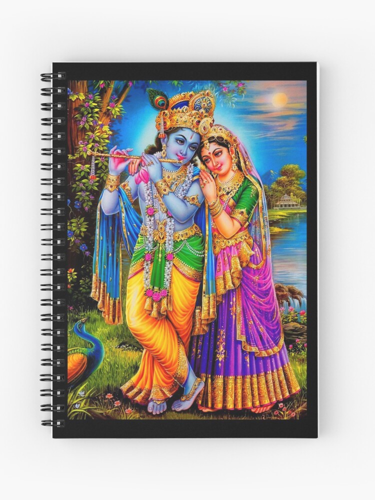 " Hindu Radha Krishna God Vintage Poster Print" Journal for Sale by posterbobs | Redbubble