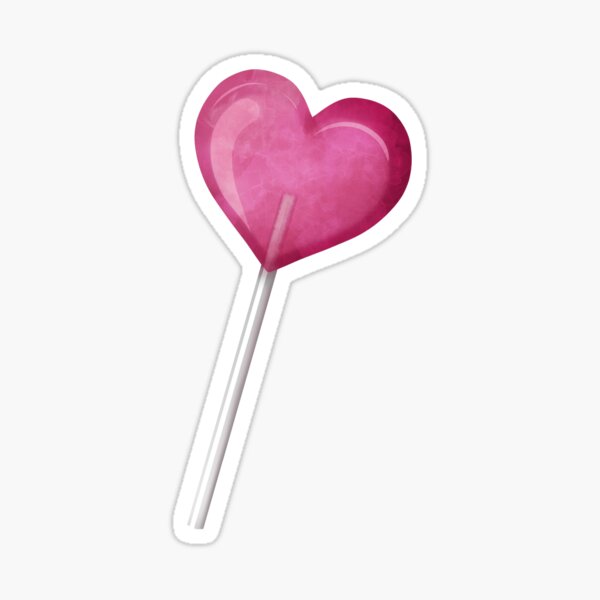 "Heart Shaped Lollipop" Sticker for Sale by eclecticamelia | Redbubble