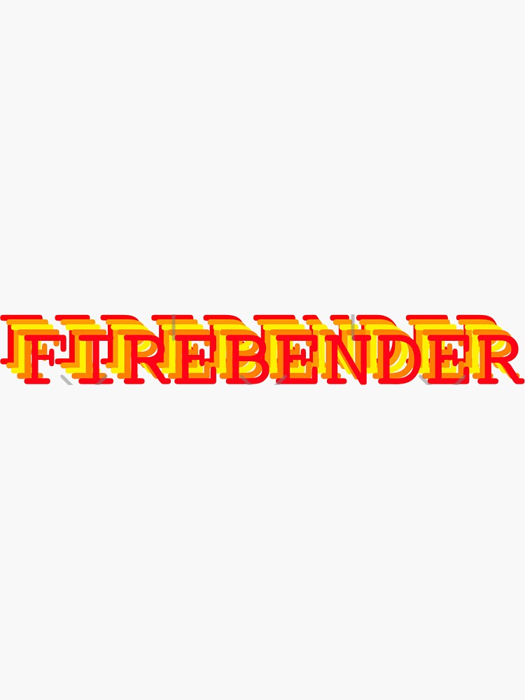 "Firebender Design" Sticker by STARK45701 | Redbubble