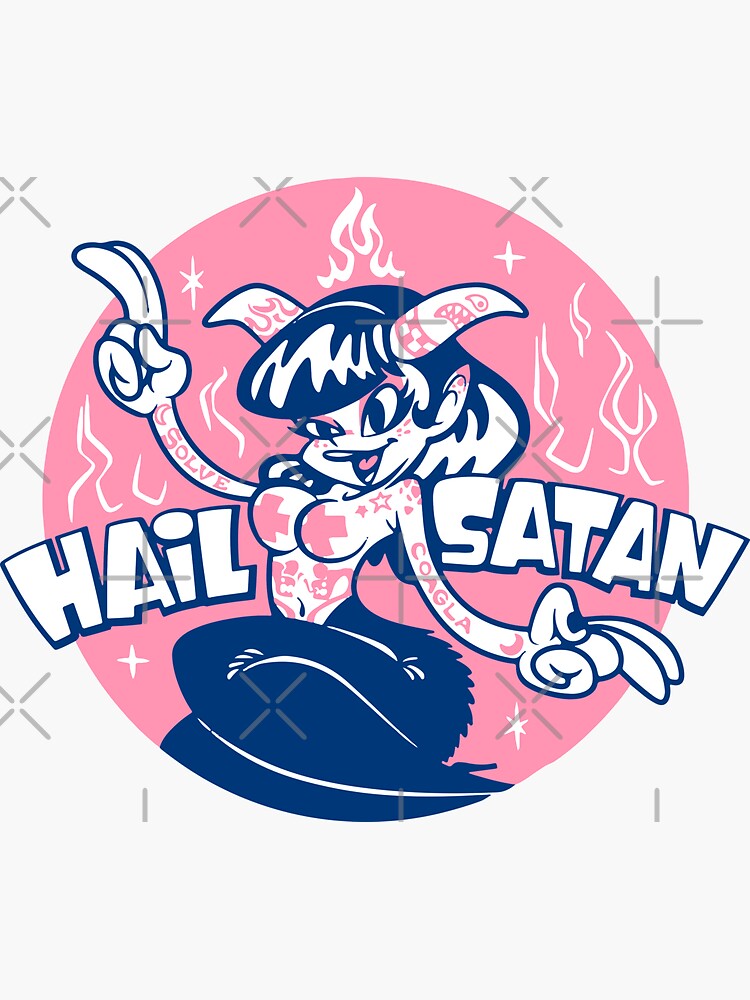 Hail Sexy Satan Sticker By Kachic Redbubble