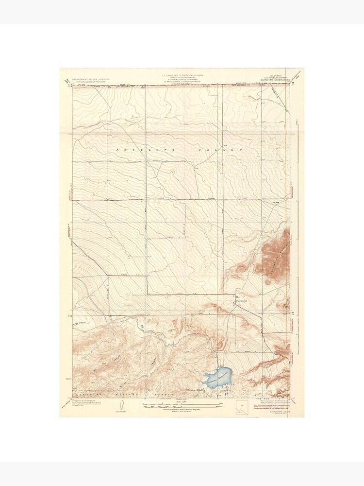 "Fairmont, CA from 1937 Vintage Map - High Quality" Poster by ...