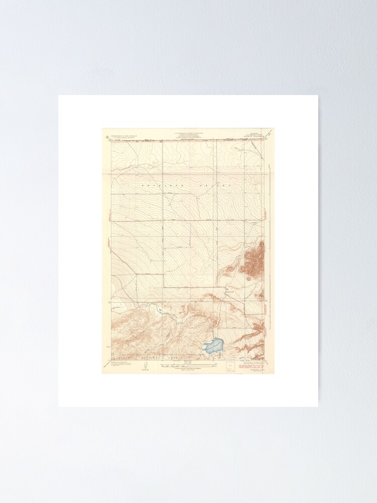 "Fairmont, CA from 1937 Vintage Map - High Quality" Poster by ...
