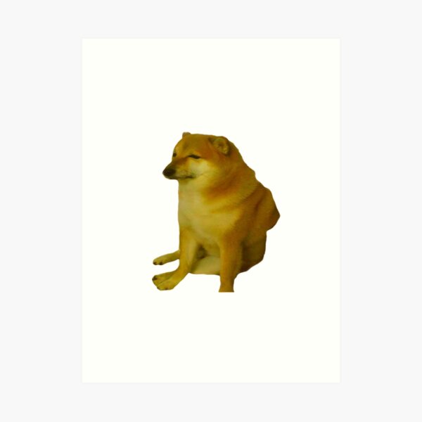 "Cheems sad dodge meme" Art Print by Jeangel97 | Redbubble