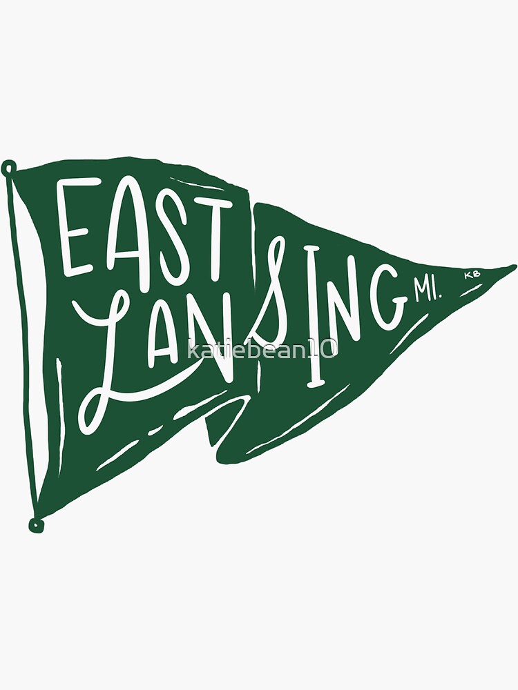 "East Lansing Michigan Flag" Sticker for Sale by katiebean10 | Redbubble