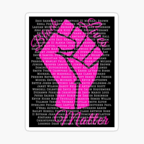 "My Tribute to the BLM Movement" Sticker by rebecca-romaine | Redbubble