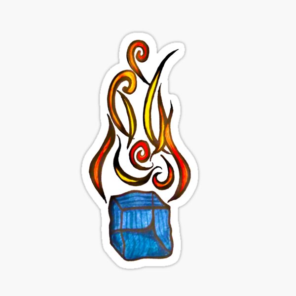"Fire and Ice" Sticker for Sale by sphilbin | Redbubble