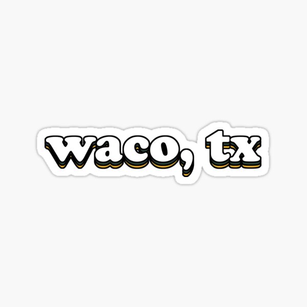 "Waco,TX: stacked letters" Sticker for Sale by zuyb | Redbubble