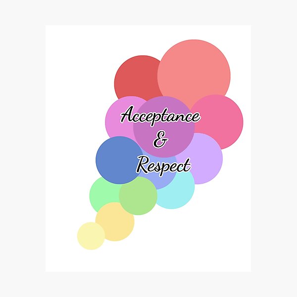 "Acceptance and Respect , LGBT Products, LGBT sign " Photographic Print ...