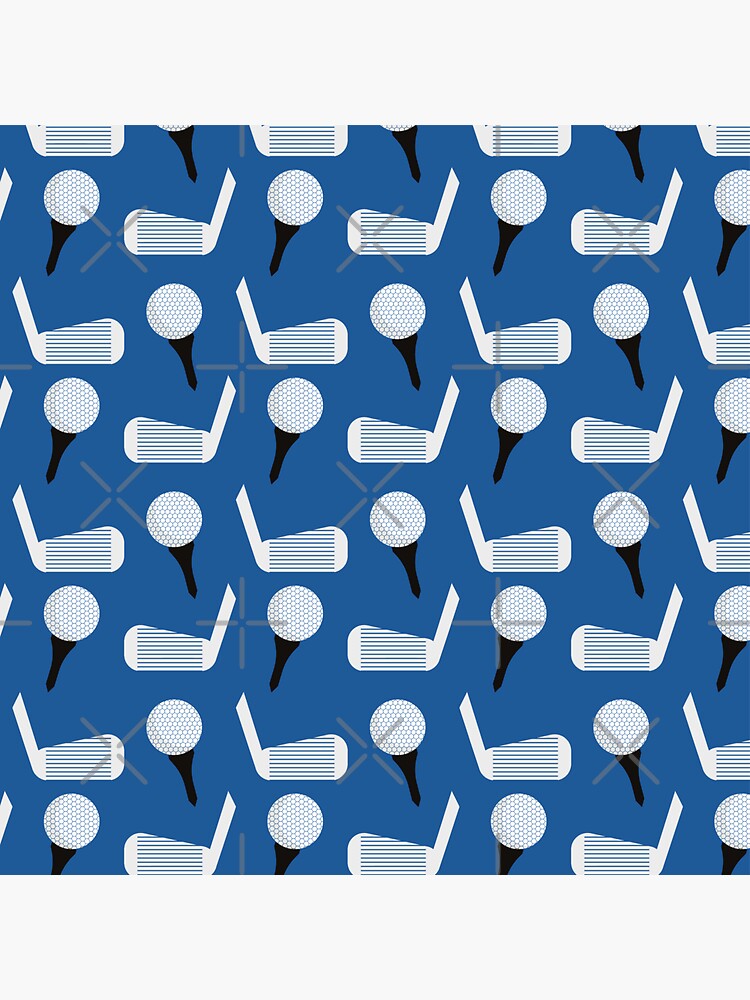 "Golf Pattern (Blue)" Sticker for Sale by BuiceJox | Redbubble