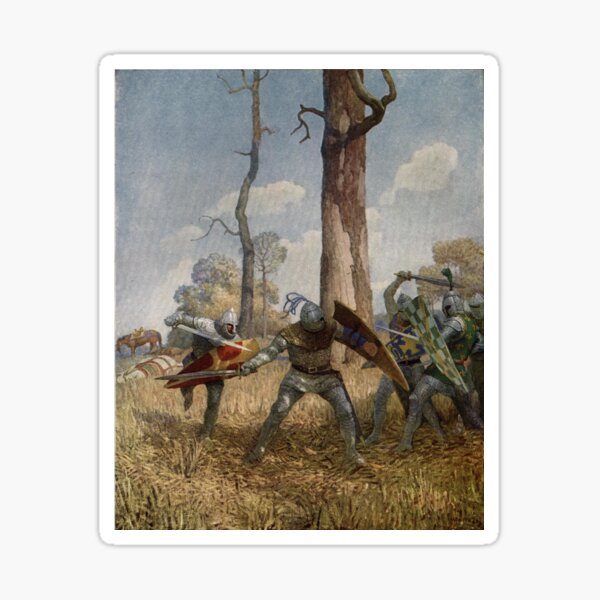 "Knights at battle" Sticker for Sale by Geekimpact | Redbubble