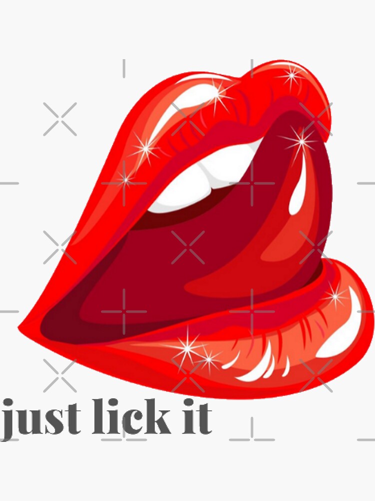 "just lick it" Sticker for Sale by trendN | Redbubble