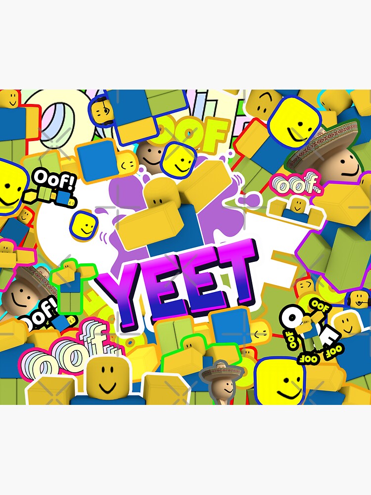 " Roblox Memes Pattern All The Noobs Oof ,Yeet, Egg With Legs Poco Loco ...