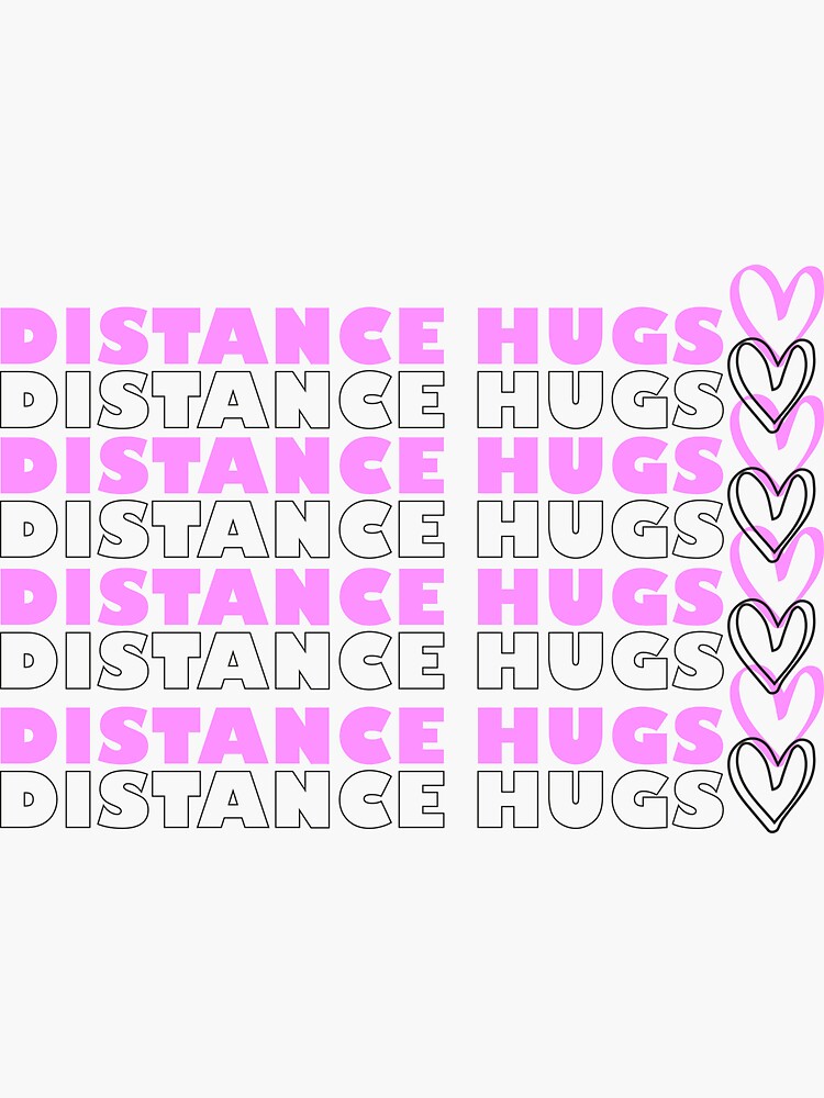 "Distance Hug, Aesthetic Design, Sending Love" Sticker by KawaiiPattern ...