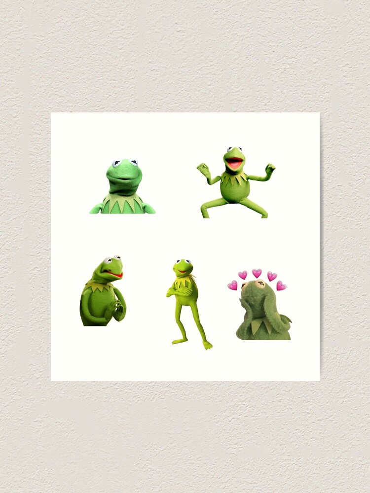 "Kermit meme sticker pack" Art Print by blue-liv | Redbubble