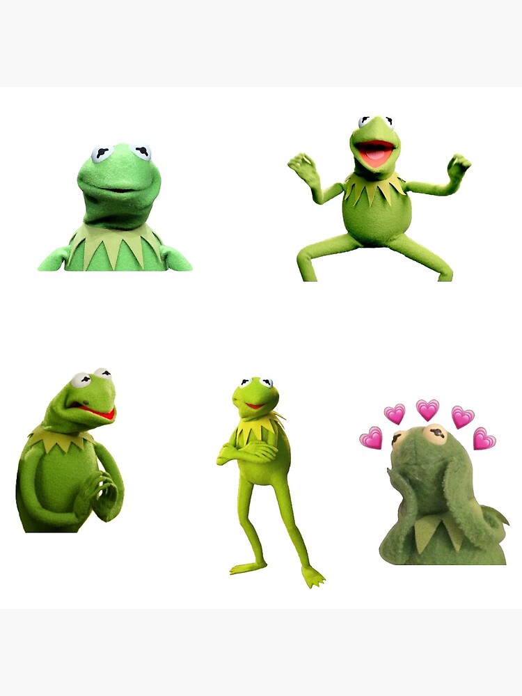 "Kermit meme sticker pack" Photographic Print for Sale by blue-liv ...