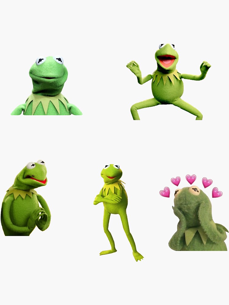 "Kermit meme sticker pack" Sticker for Sale by blue-liv | Redbubble
