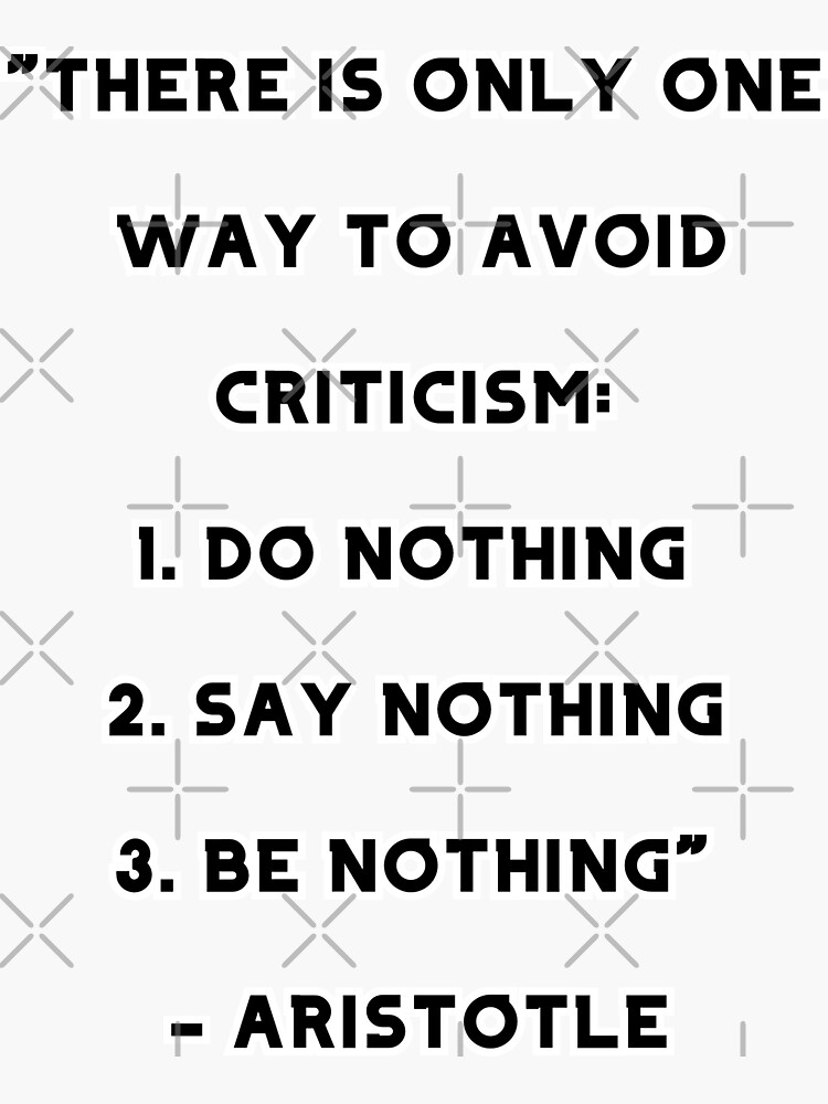 "Aristotle criticism " Sticker by jack-OC | Redbubble