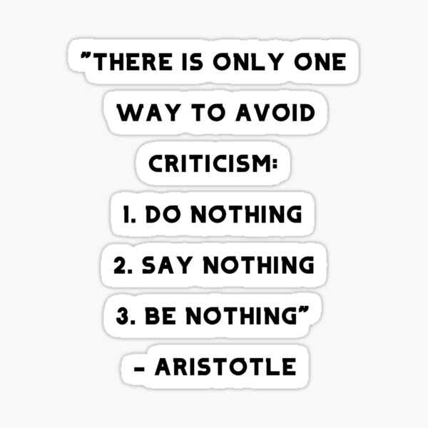 "Aristotle criticism " Sticker by jack-OC | Redbubble