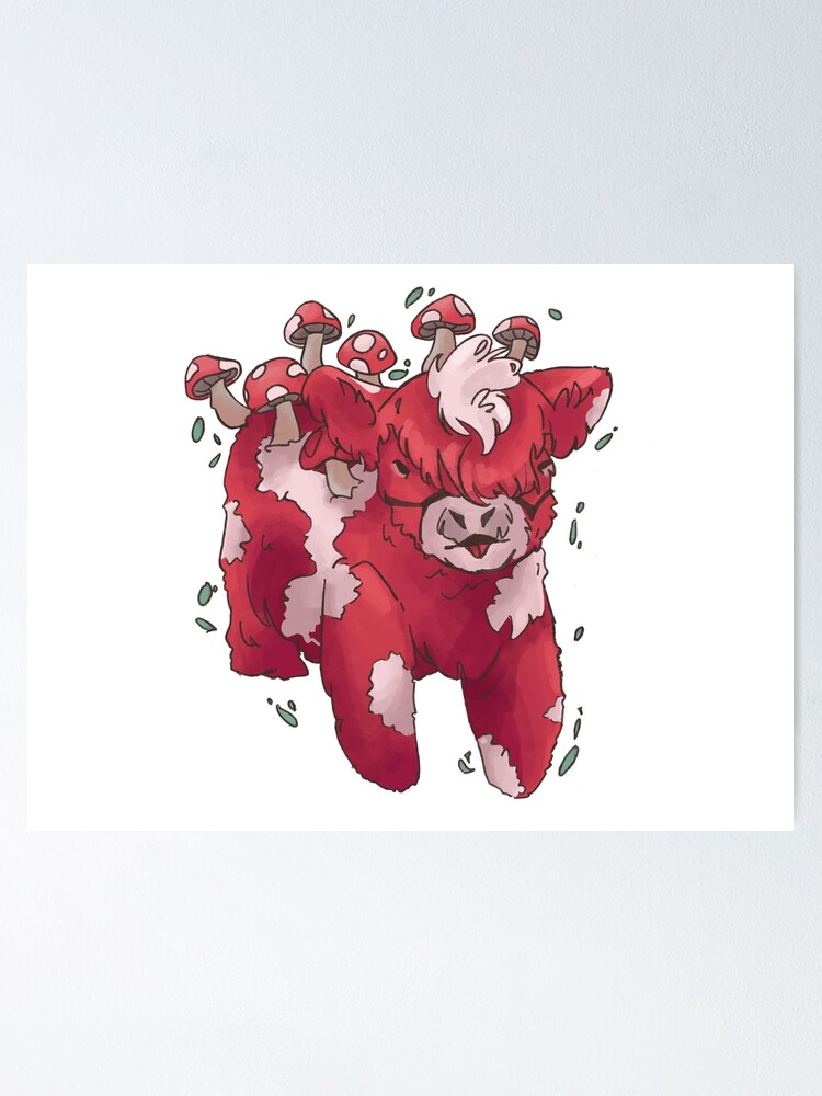 "mooshroom fluffy cow" Poster by thecassanova | Redbubble