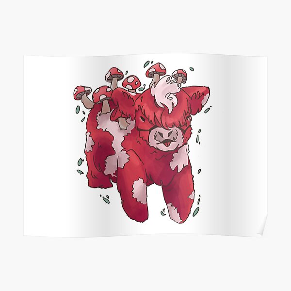 "mooshroom fluffy cow" Poster by thecassanova | Redbubble
