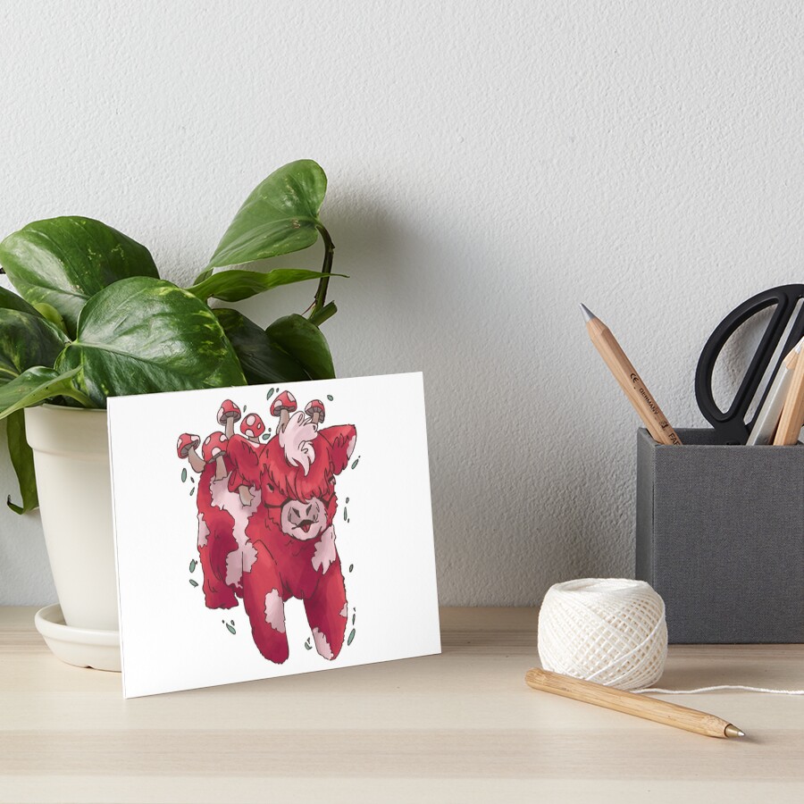 "mooshroom fluffy cow" Art Board Print for Sale by thecassanova | Redbubble