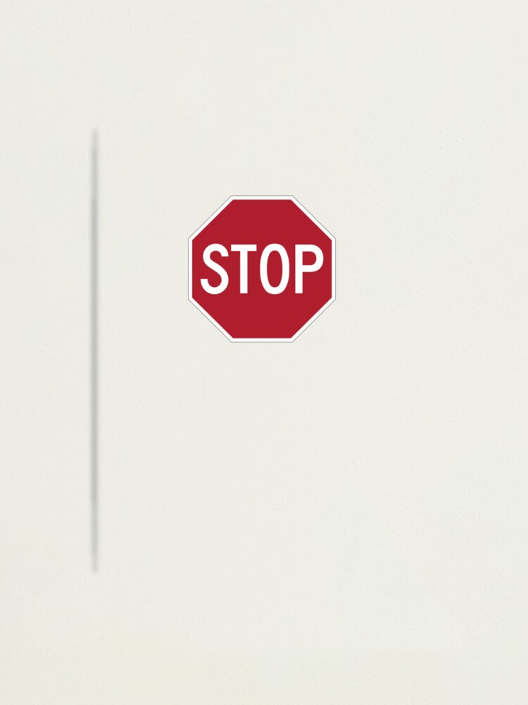 Lámina fotográfica «señal de stop camiseta divertida de stop bro truck ...