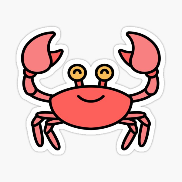" Funny red crab" Sticker for Sale by Bennie Singh | Redbubble