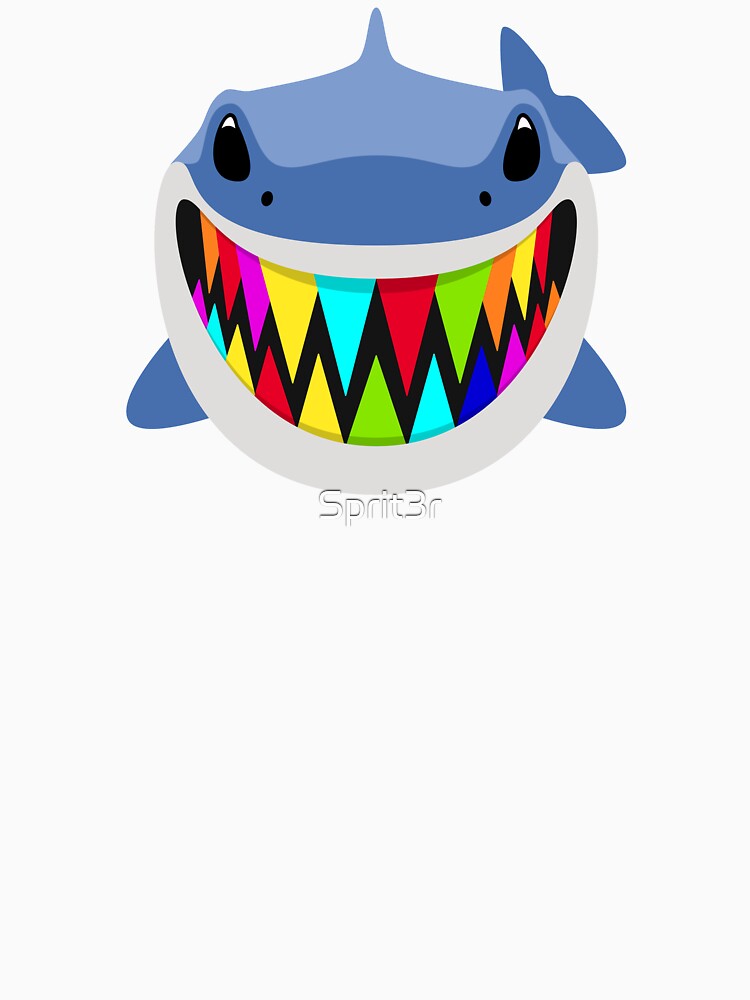 "Rainbow Shark" T-shirt for Sale by Sprit3r | Redbubble | rainbow t ...