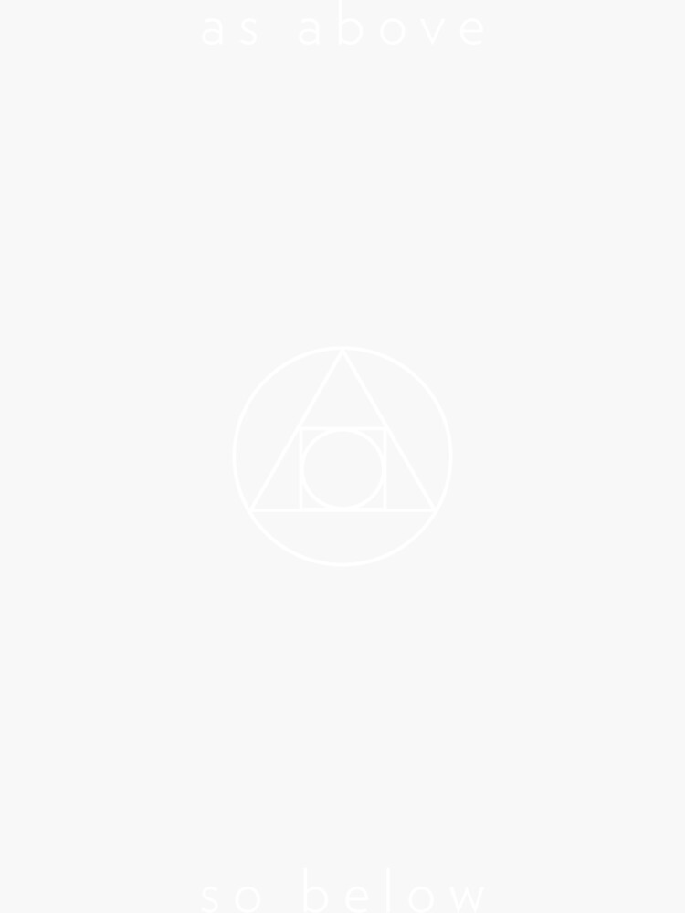 "As Above So Below | Philosopher's Stone Alchemy Hermeticism" Sticker ...