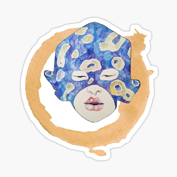 "A Girl with a Septum and a Mask" Sticker for Sale by Ebrikota | Redbubble