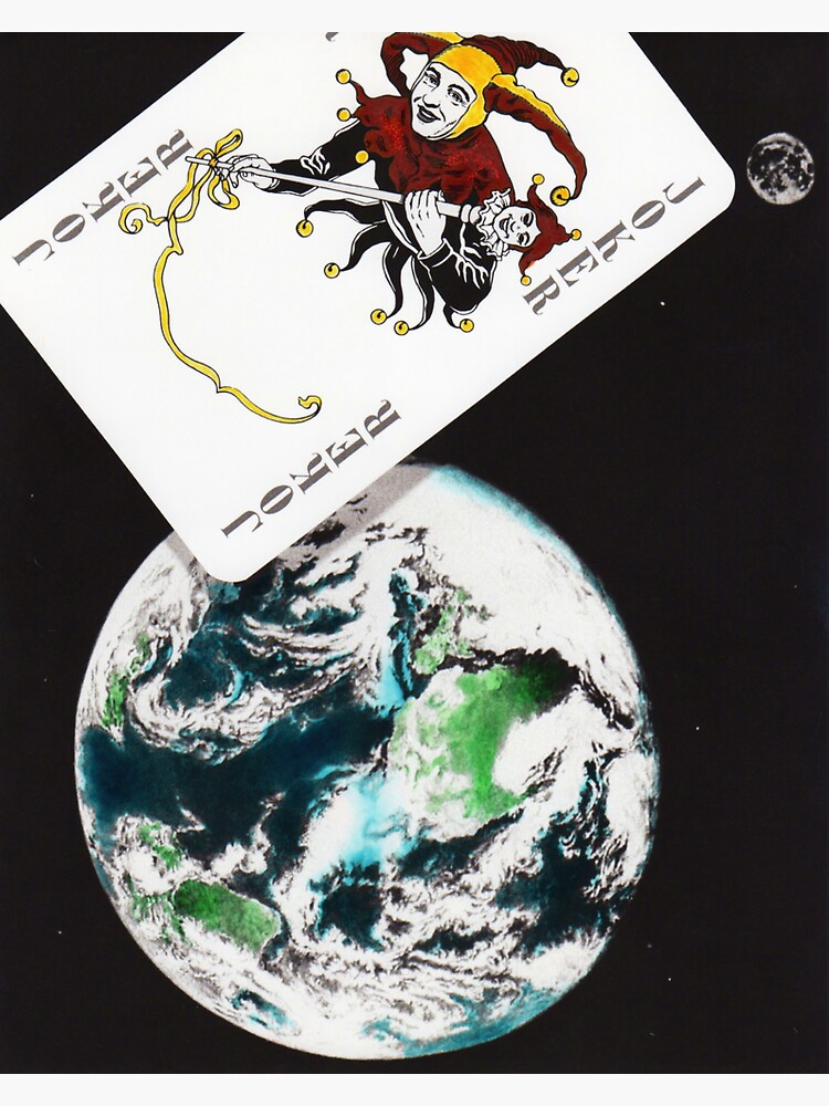 "jester and earth" Sticker for Sale by rmotoole | Redbubble