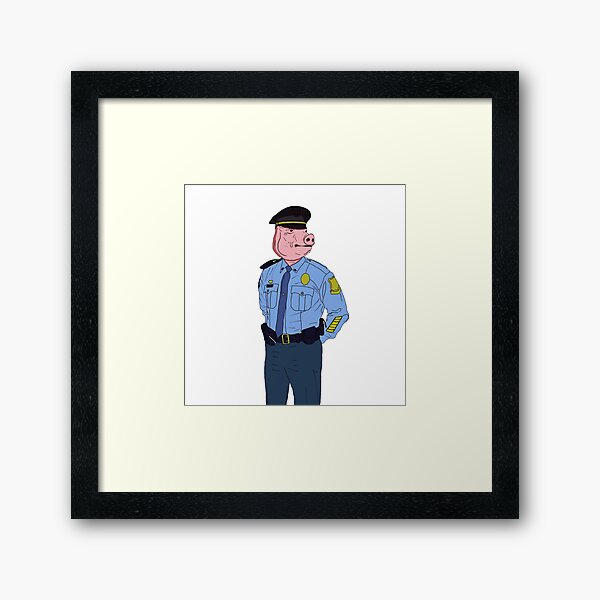 "Cop Pig" Framed Art Print for Sale by tsfea | Redbubble