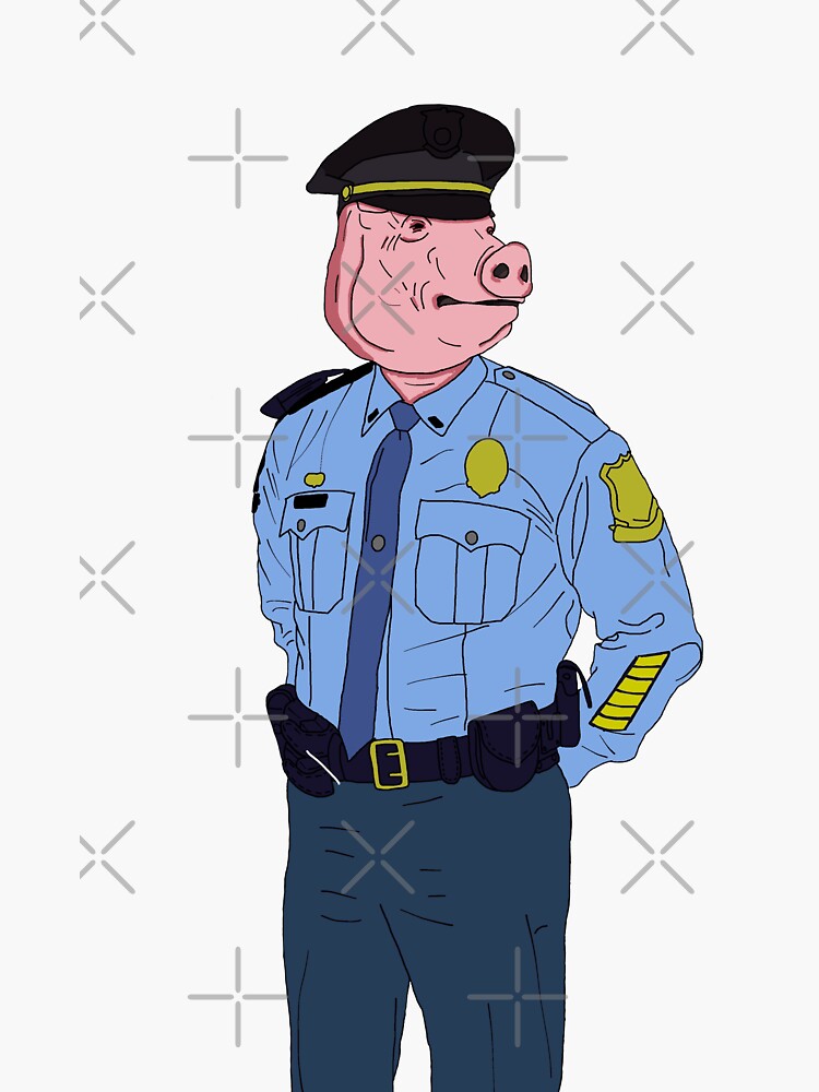"Cop Pig" Sticker for Sale by tsfea | Redbubble