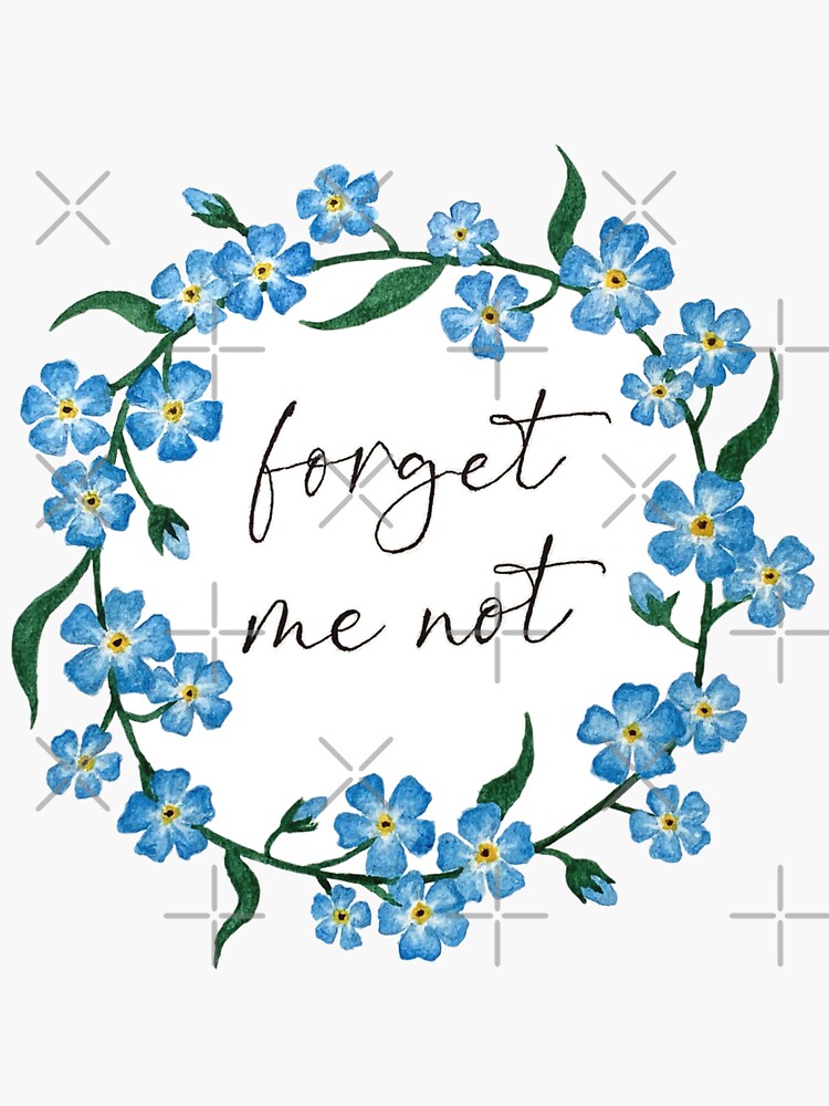 "Forget Me Not" Sticker for Sale by Nikita Schaap | Redbubble